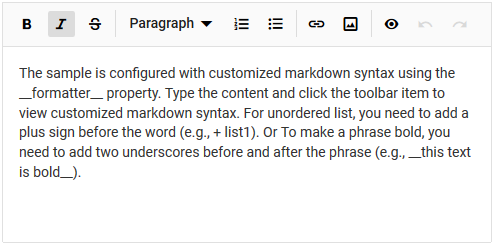Insert markdown list in Angular markdown editor.