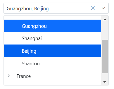 Blazor Dropdown Tree | Customized Item Selection | Syncfusion