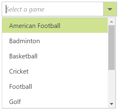 ASP.NET ComboBox Control with Editable Option | Syncfusion