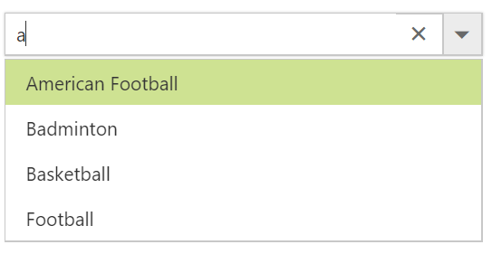 ASP.NET ComboBox Control with Editable Option | Syncfusion