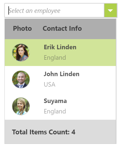 ASP.NET ComboBox Control with Editable Option | Syncfusion