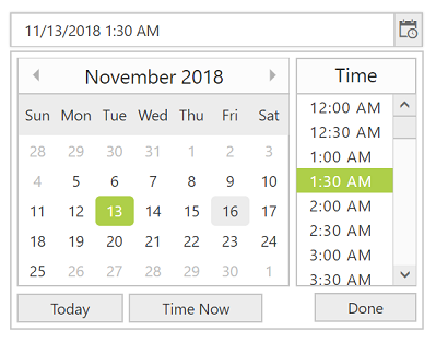 Date and time range