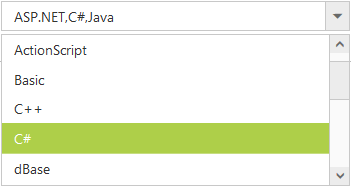 ASP.NET Web Forms DropDown List | Dropdown menu | Syncfusion