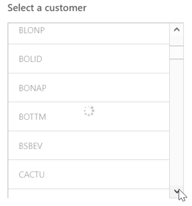 Virtual scrolling