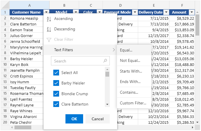Aspnet Core Spreadsheet Blazing Fast Excel Viewer Syncfusion