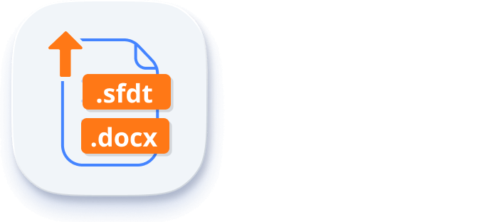 Export documents as DOCX, SFDT in ASP.NET MVC Word Processor.