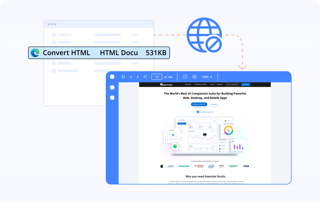 Convert HTML to PDF in .NET | C# PDF library | Syncfusion®