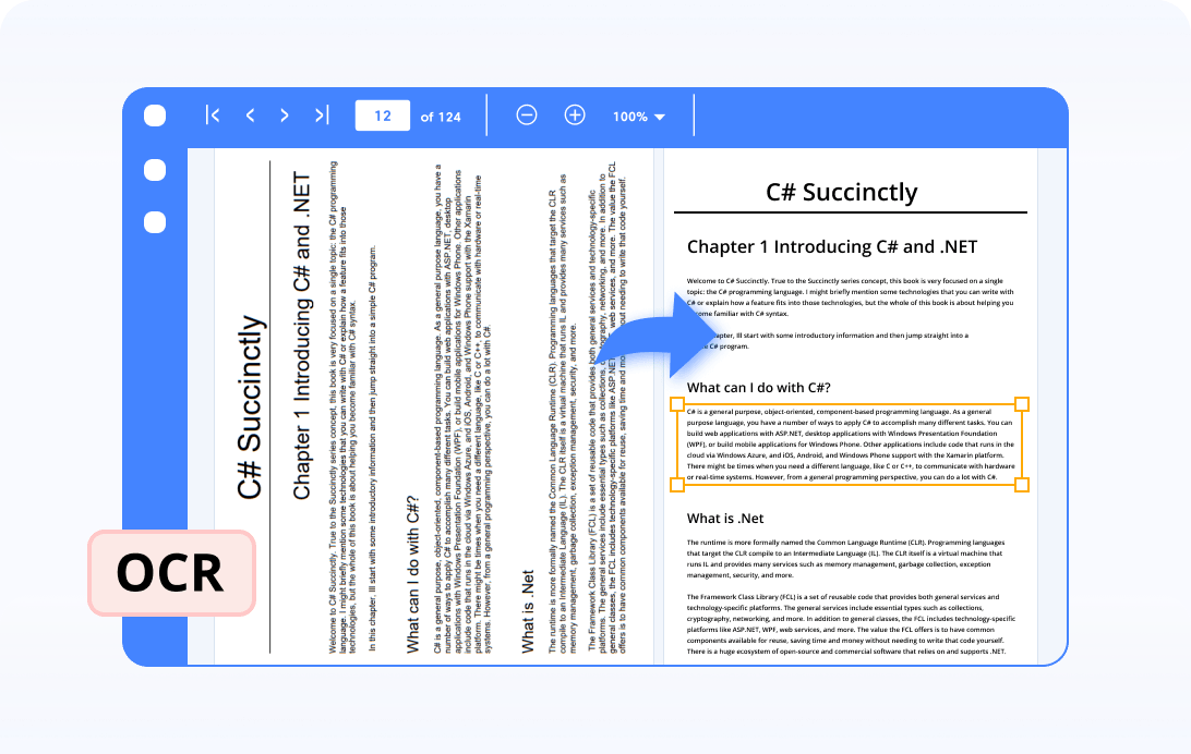OCR PDF in C# | .NET OCR Library | Syncfusion