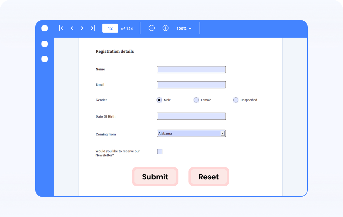 Create, Fill, and Flatten PDF Forms Using C# | Syncfusion