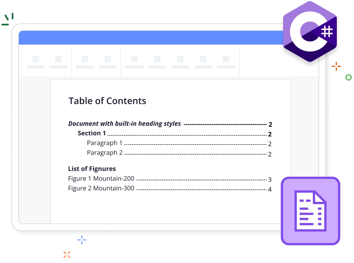 Table of Contents in C# | .NET Word Library | Syncfusion