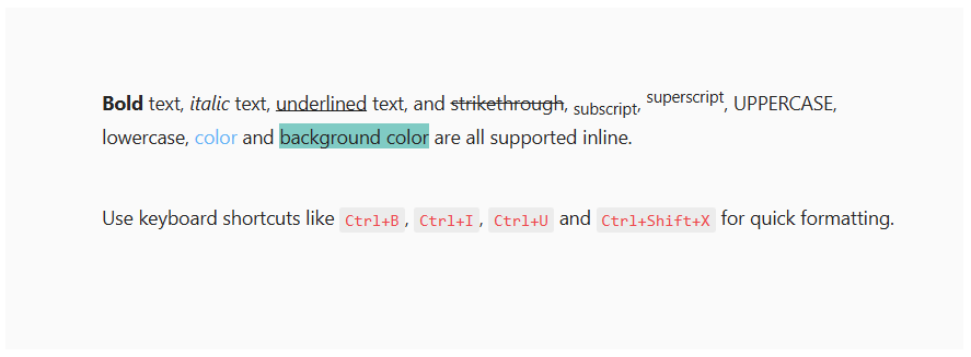 JavaScript Block Editor formatting text