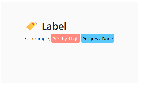 JavaScript Block editor with label content