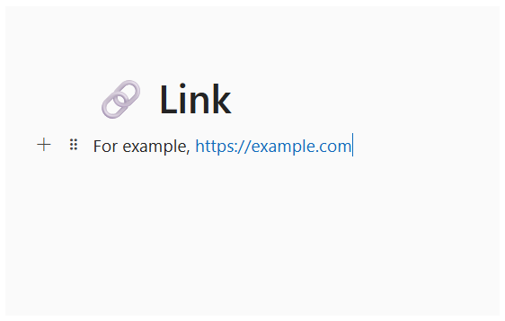 JavaScript Block editor with link content