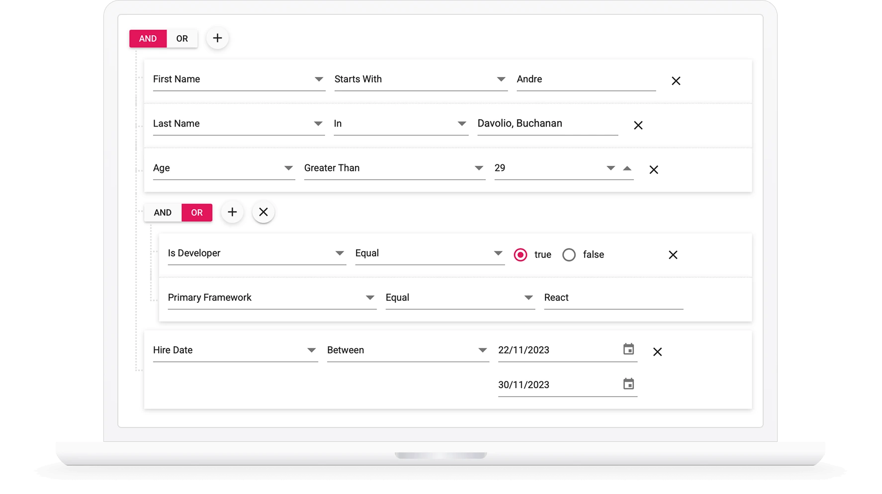 JavaScript Query Builder banner.
