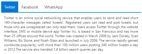 JavaScript Tabs | HTML5 Nav Tabs | Tab View | Syncfusion