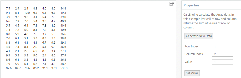 Calculation Engine for jQuery | Syncfusion
