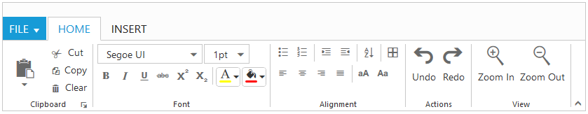 jQuery Ribbon Control | Syncfusion