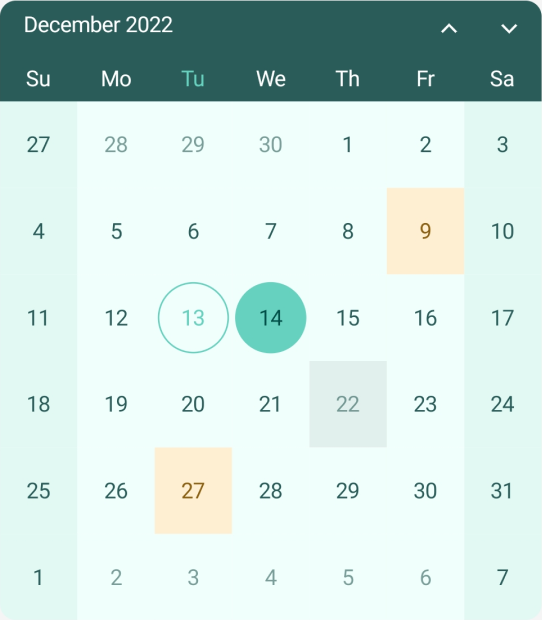 .NET MAUI Calendar | Customizable Calendar Control | Syncfusion