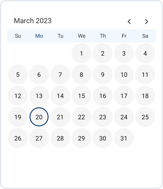 .NET MAUI Calendar | Customizable Calendar Control | Syncfusion