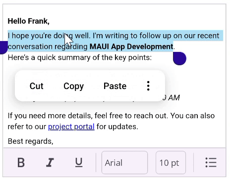 .NET MAUI Rich Text Editor | WYSIWYG Editor | Syncfusion®