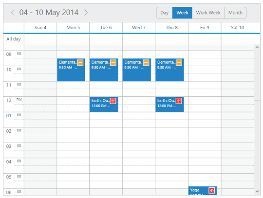 Scheduler Control for PHP | Event Calendar | Syncfusion