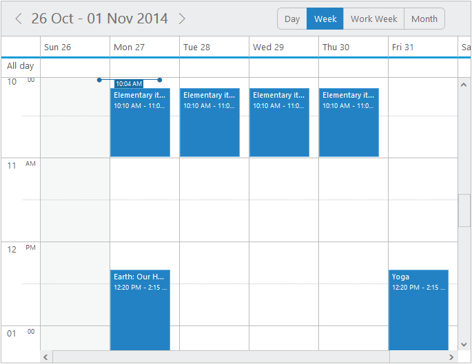 Scheduler Control for PHP | Event Calendar | Syncfusion
