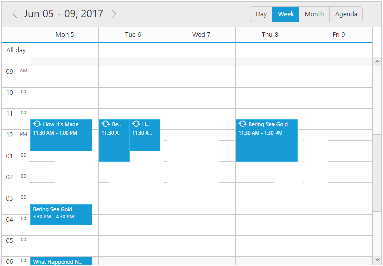 Scheduler Control for PHP | Event Calendar | Syncfusion