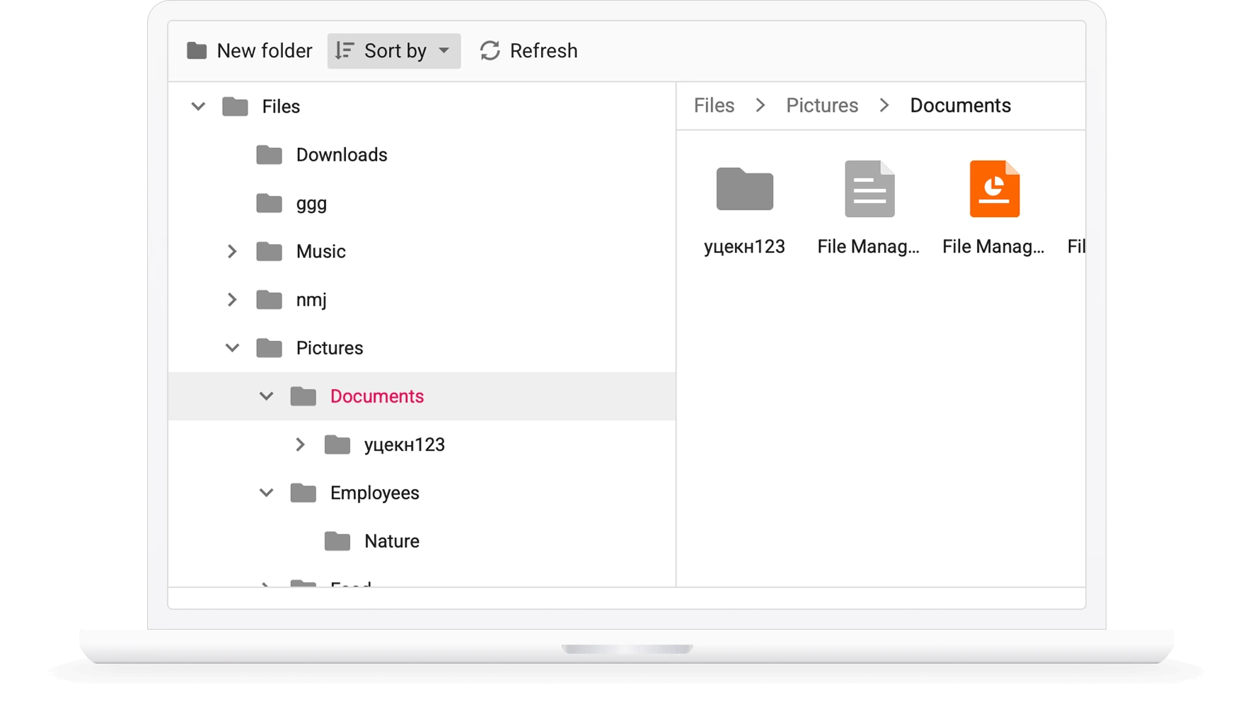 React File Manager banner.