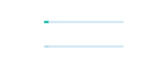 ProgressBar visualizes progression with multiple colors.