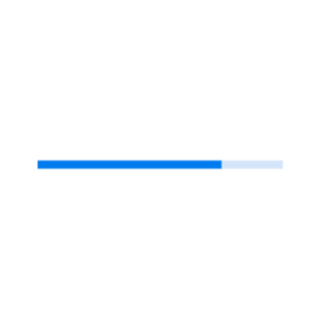 Linear progress bar visualizes the progress in rectangle.