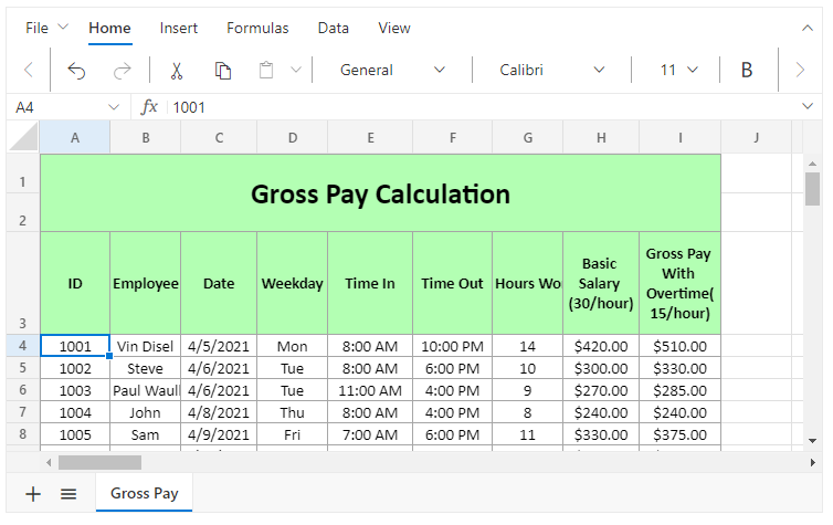 ASP.NET Core Spreadsheet - Blazing Fast Excel Viewer | Syncfusion