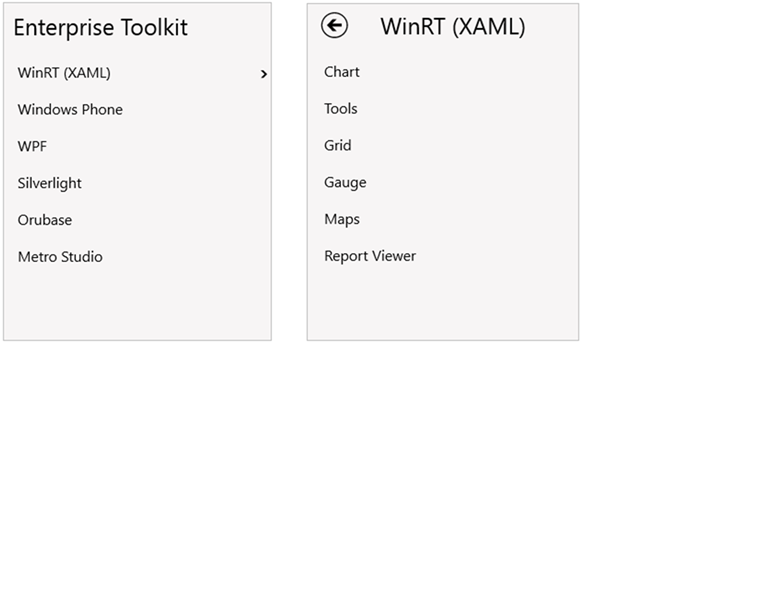 UWP Tree Navigator Control | Syncfusion