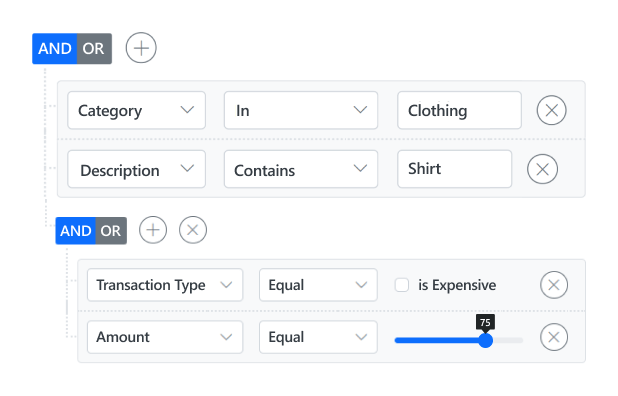 Vue Query Builder with Value template