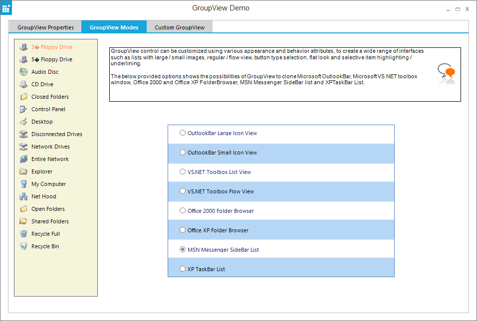 Group View Control for Windows Forms | Syncfusion