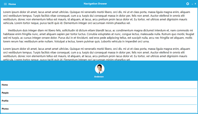 WinForms Navigation Drawer Control | SideBar Menu | Syncfusion