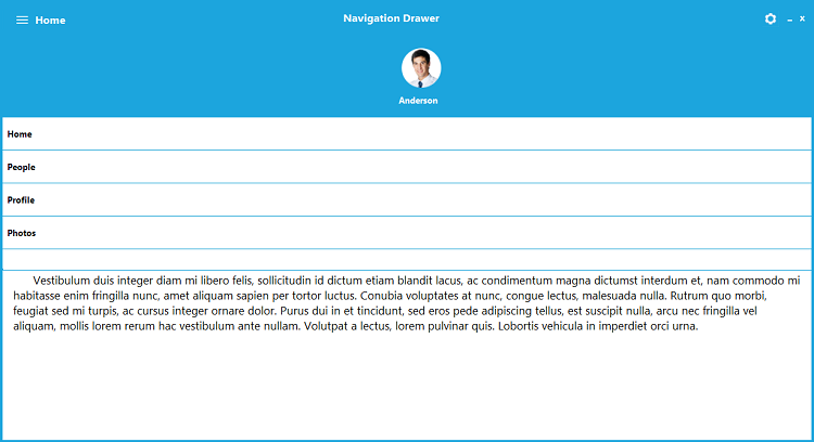 WinForms Navigation Drawer Control | SideBar Menu | Syncfusion