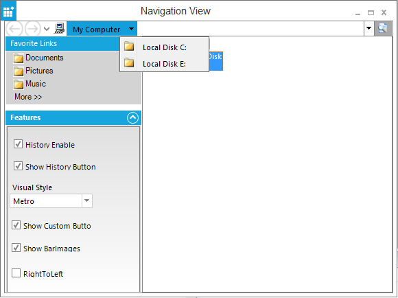 WinForms Breadcrumb Navigation Control | Syncfusion