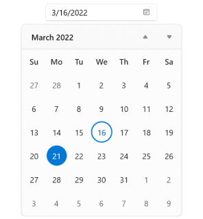 WinUI Calendar Date Picker Control | Syncfusion