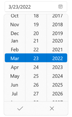 WinUI Date Picker Control | Syncfusion