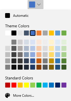 WinUI Dropdown Color Palette Control | Syncfusion