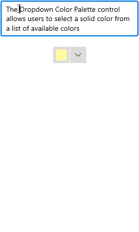 WinUI Dropdown Color Palette Control | Syncfusion