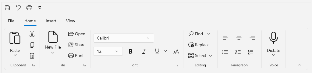 WinUI Ribbon Control | Tabbed CommandBar | Syncfusion