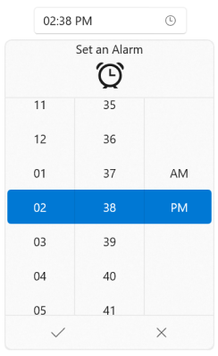 WinUI Time Picker Control | Syncfusion
