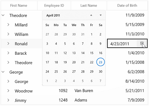 WinUI TreeGrid Control | Multicolumn TreeView | Syncfusion