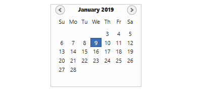 WPF Calendar | Month Calendar | Syncfusion