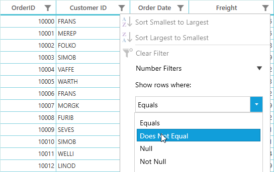 WPF DataGrid Filter | Filter like Excel | Syncfusion