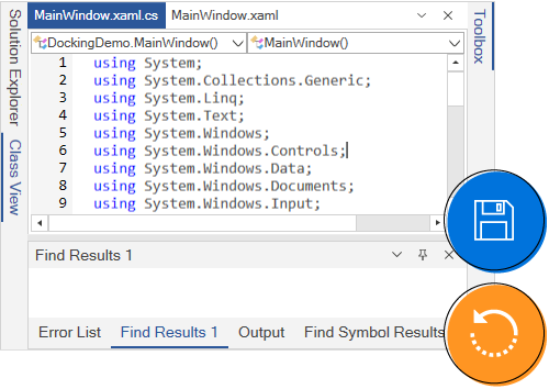 WPF Docking Control | Visual Studio-like DockPanel | Syncfusion