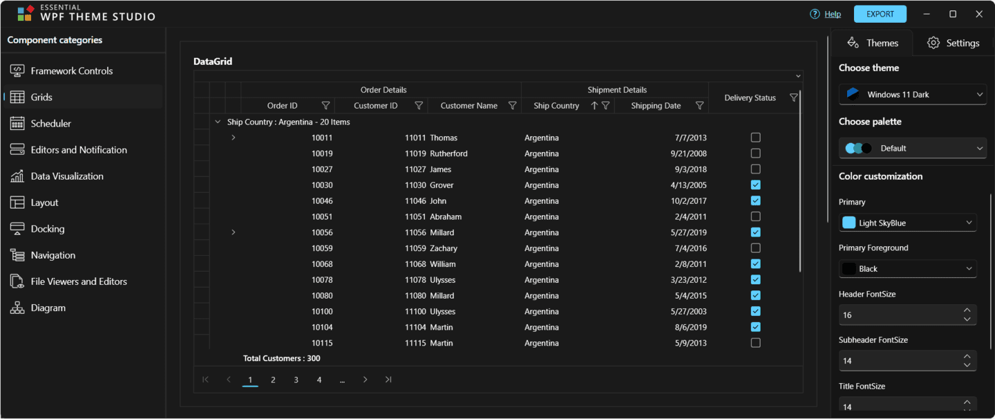 WPF Theme Studio | Theme Editor | Syncfusion