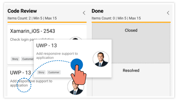 Xamarin.Android Kanban Board | Drag and Drop Card UI | Syncfusion