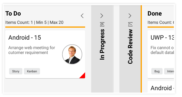 Xamarin.Android Kanban Board | Drag and Drop Card UI | Syncfusion